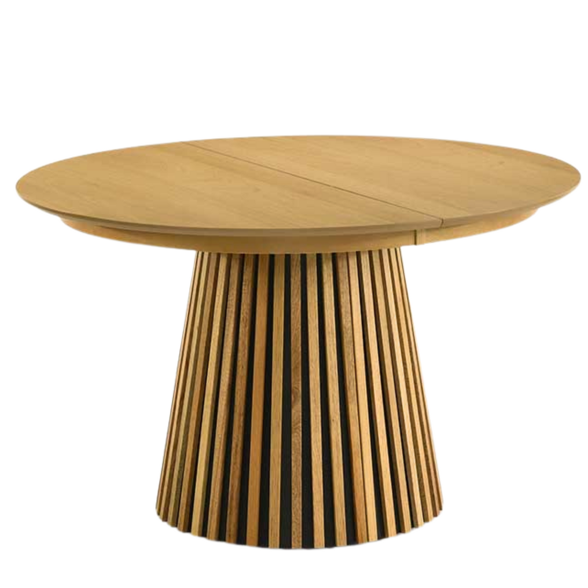 Lewis - Lamel rundt Spisebord I Egefiner med udtræk 120/165/210 CM - 2– Nimara.dk