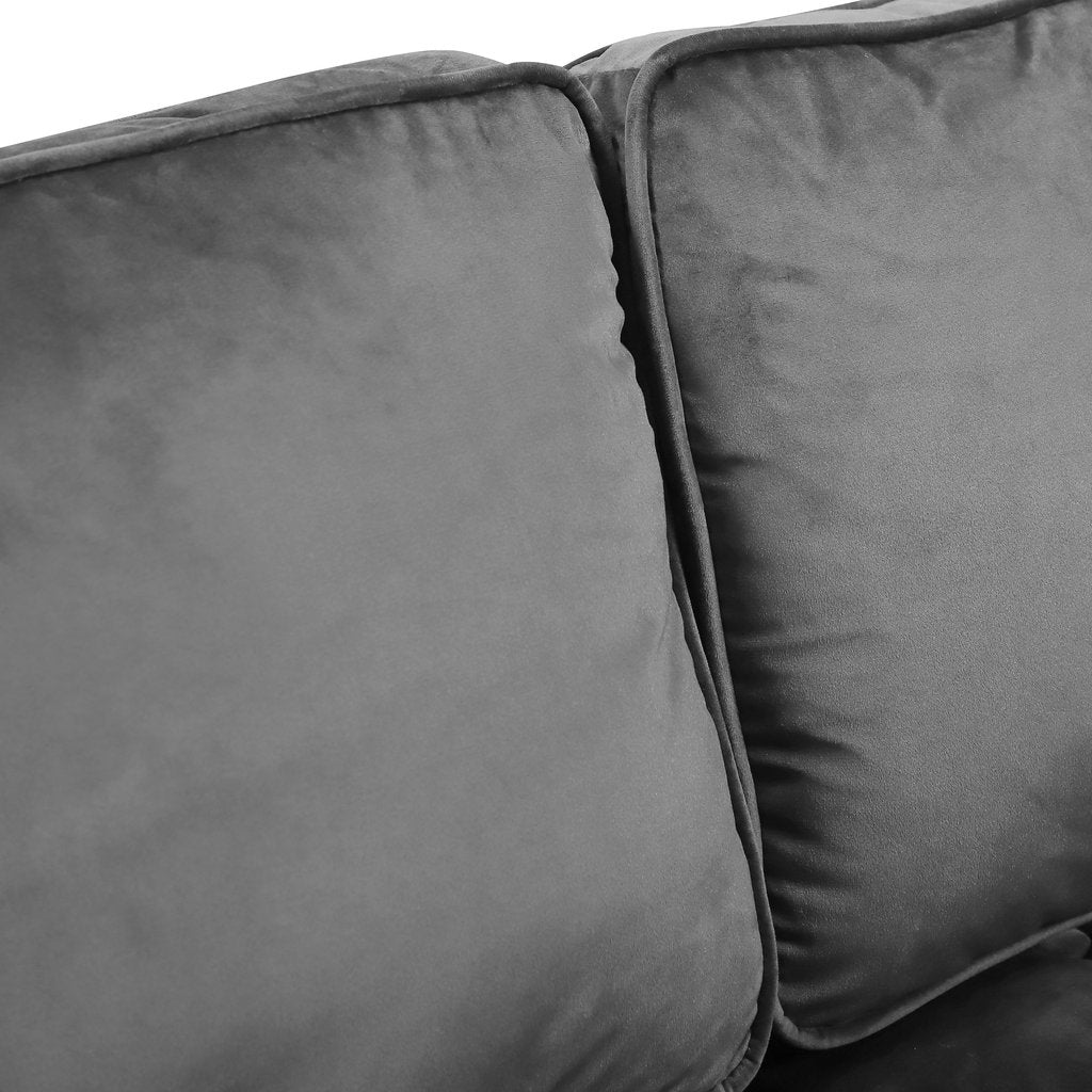 3 Pers Sofa Grå Velour - Lucy 2. Sortering → Spar nu