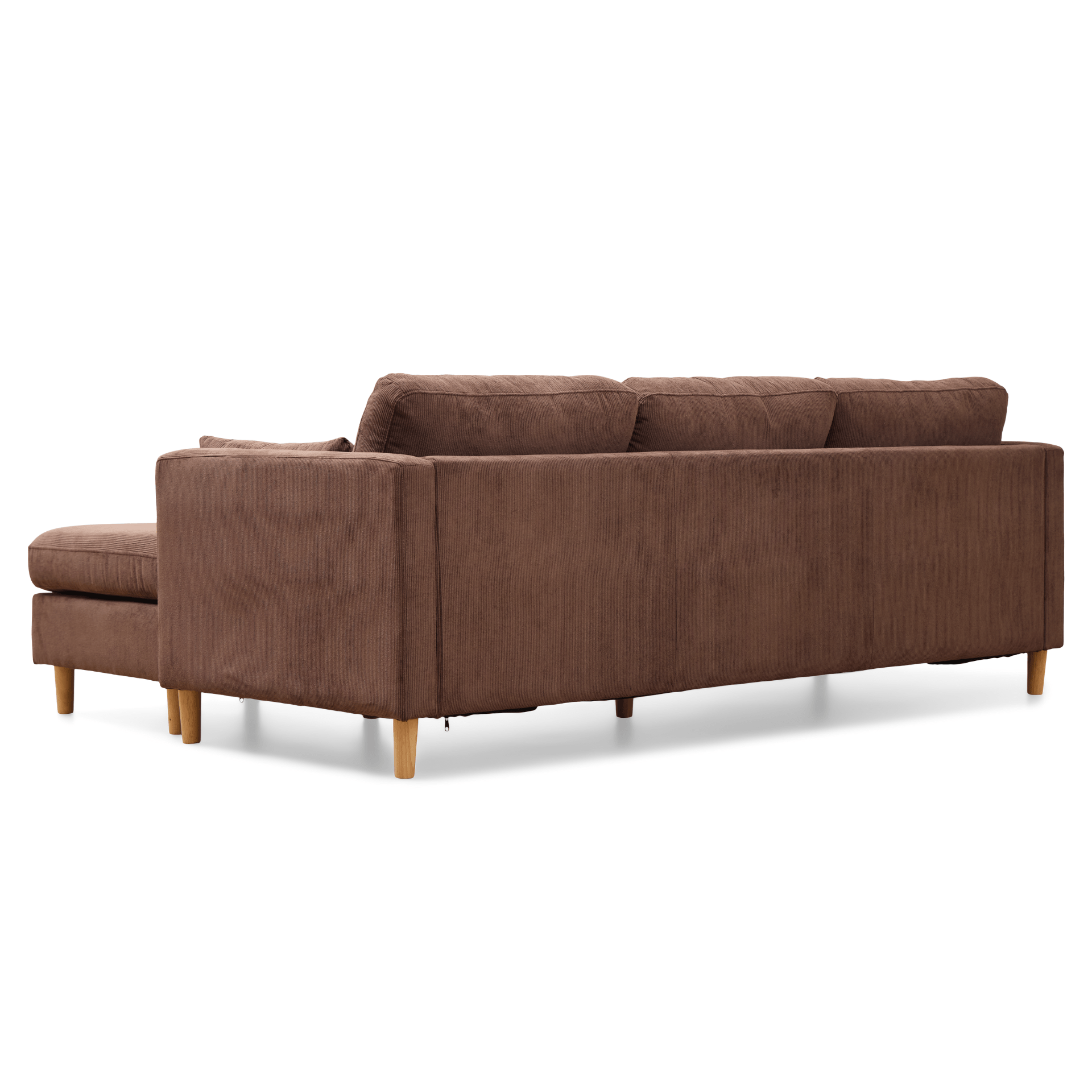 Chaiselong sofa brun fløjl - 215x82 cm → Hurtig levering