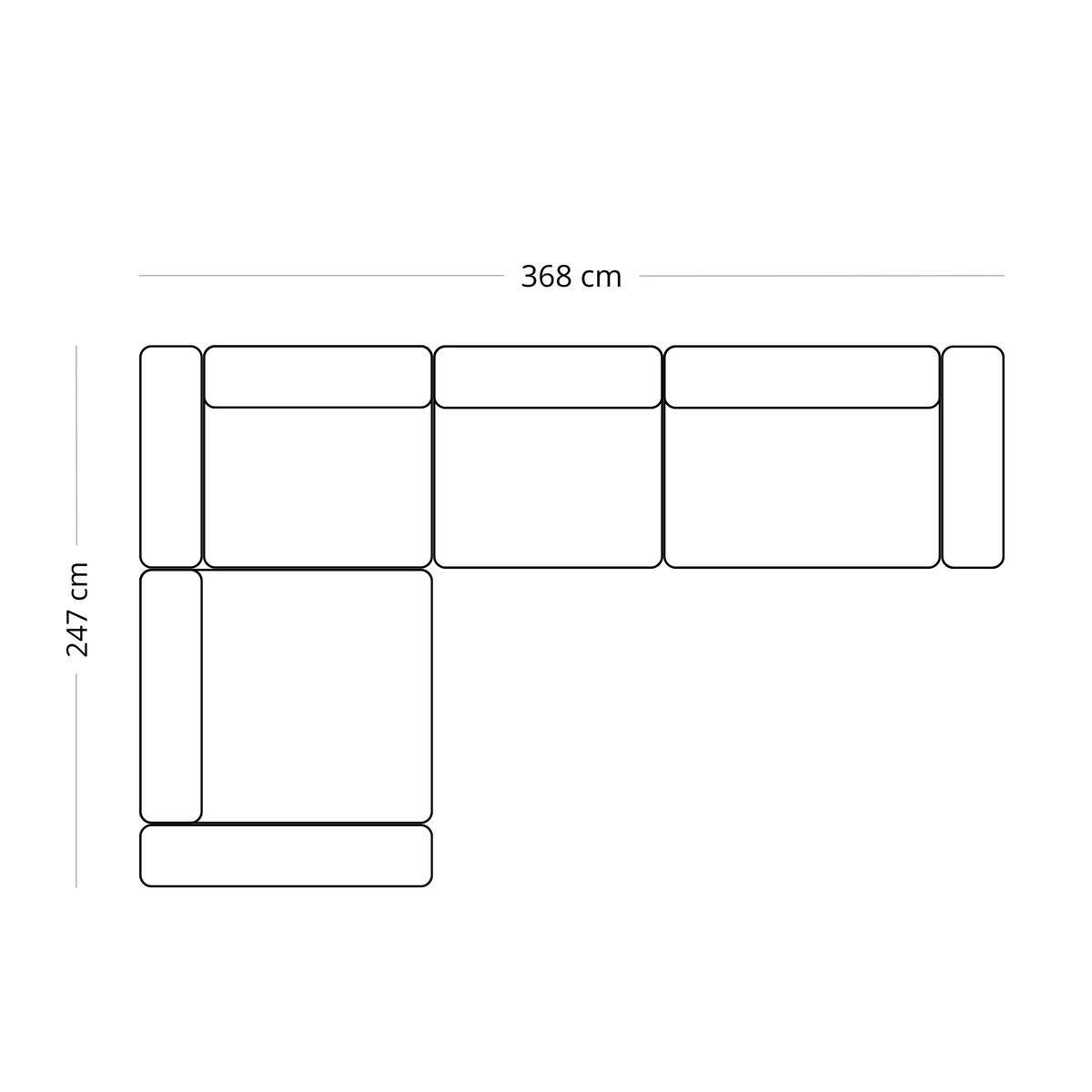 Hjørnesofa - Hailey modulsofa i beige 368 cm → Udsalg i dag