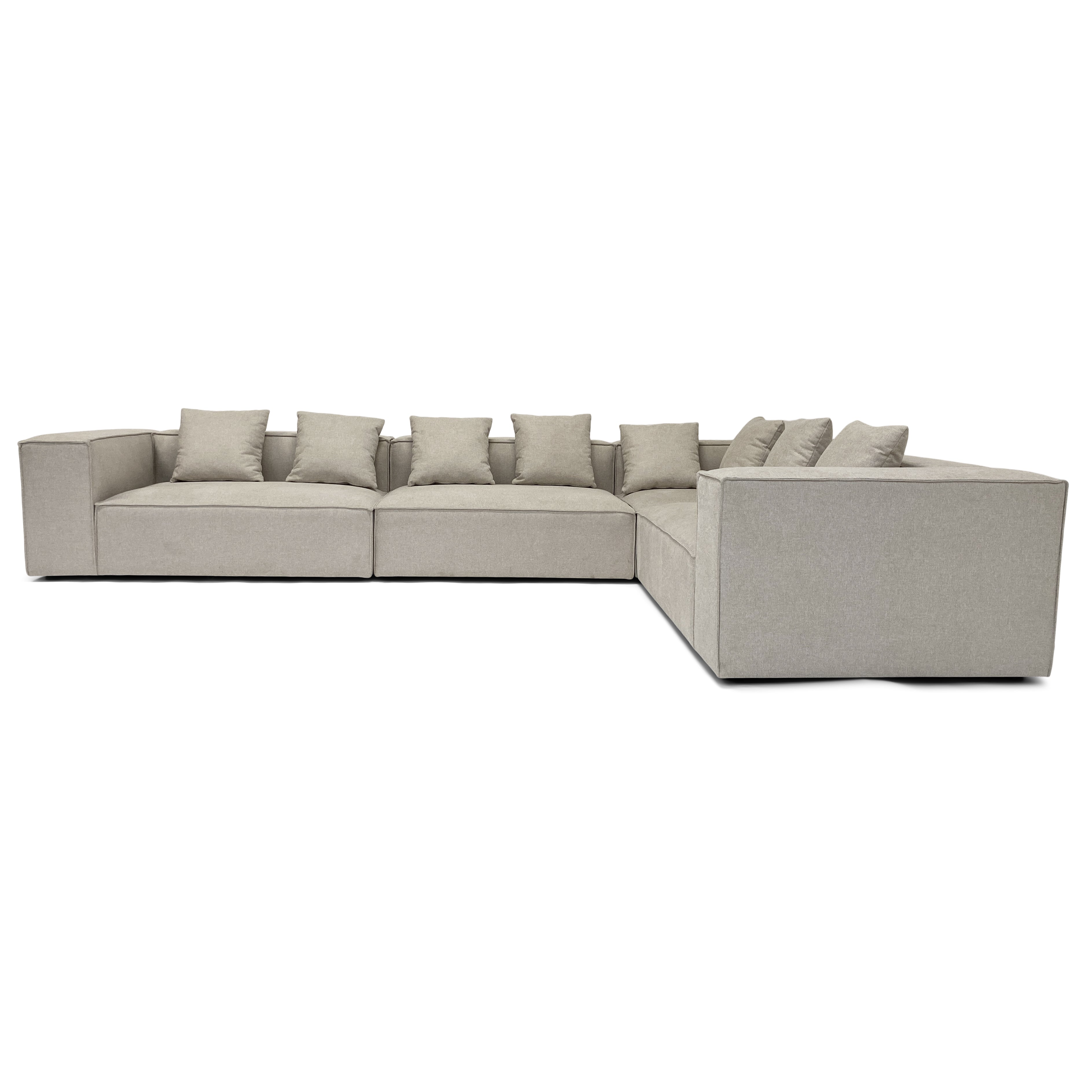 Hailey - Hjørnesofa modulsofa i beige med 4 moduler (Opstilling 2) | L ...