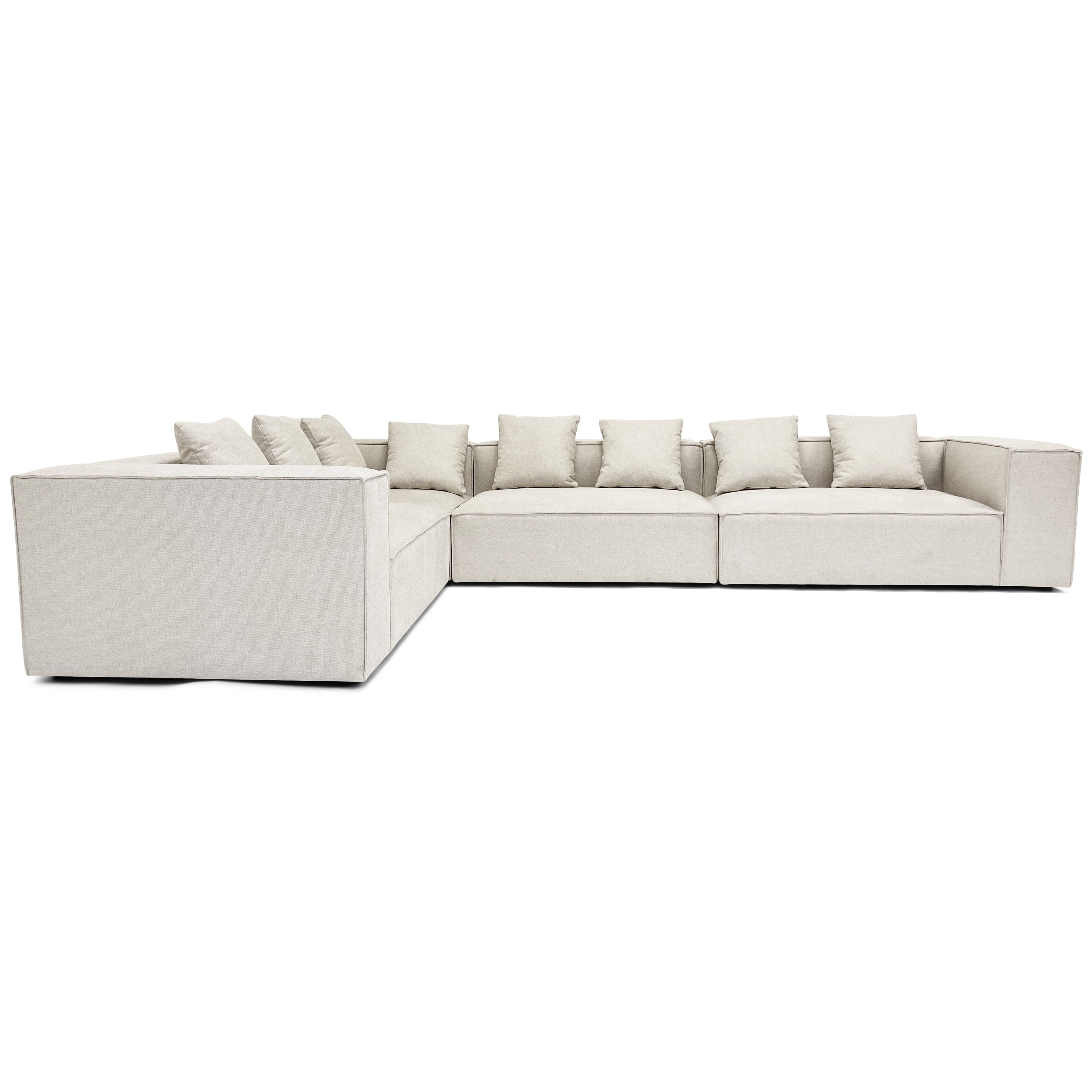Hailey - Hjørnesofa/modulsofa i beige med 4 moduler (Opstilling 1) | L ...