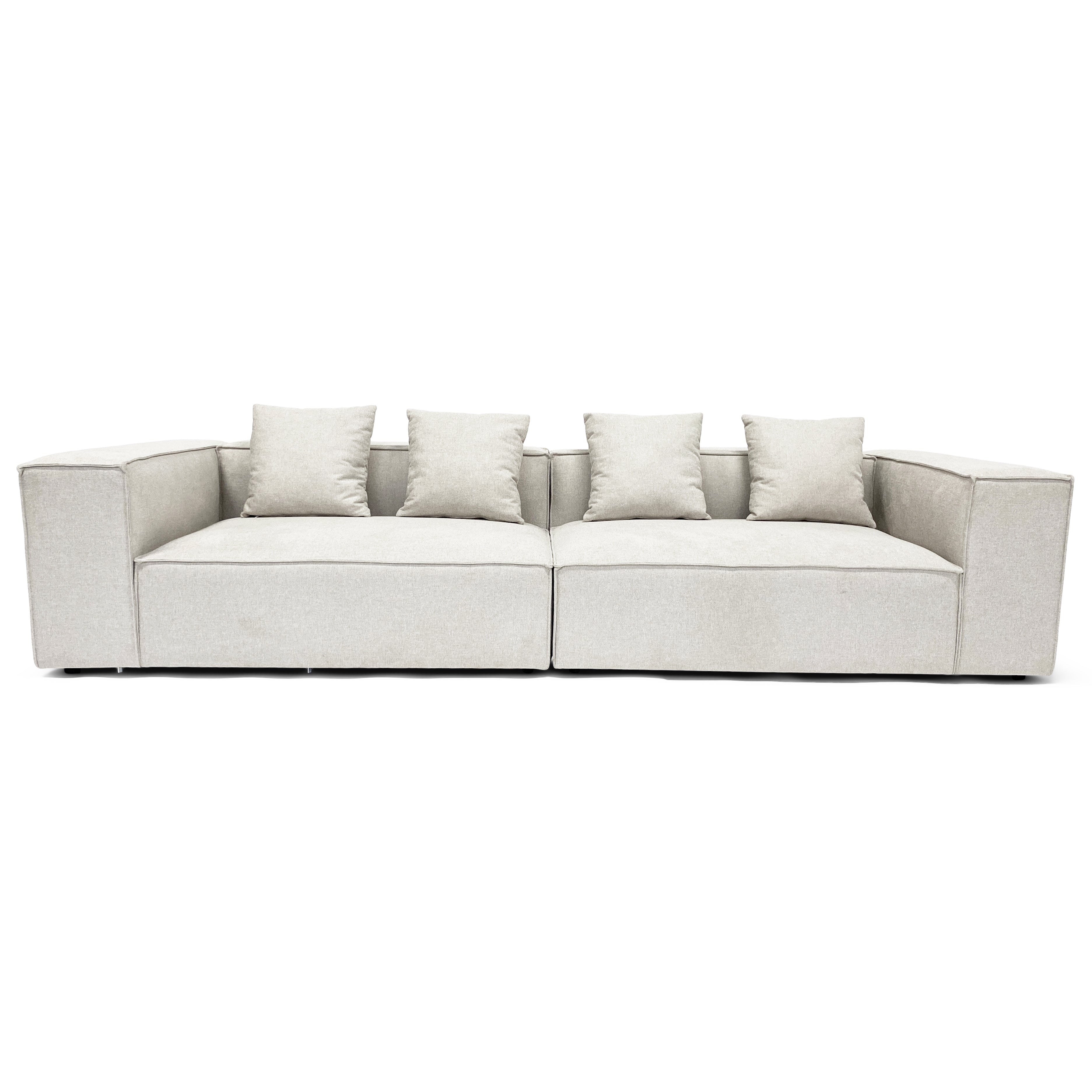 Hailey - Modulsofa med 2 moduler i beige | L: 294 X D: 99 X H: 65 Cm ...