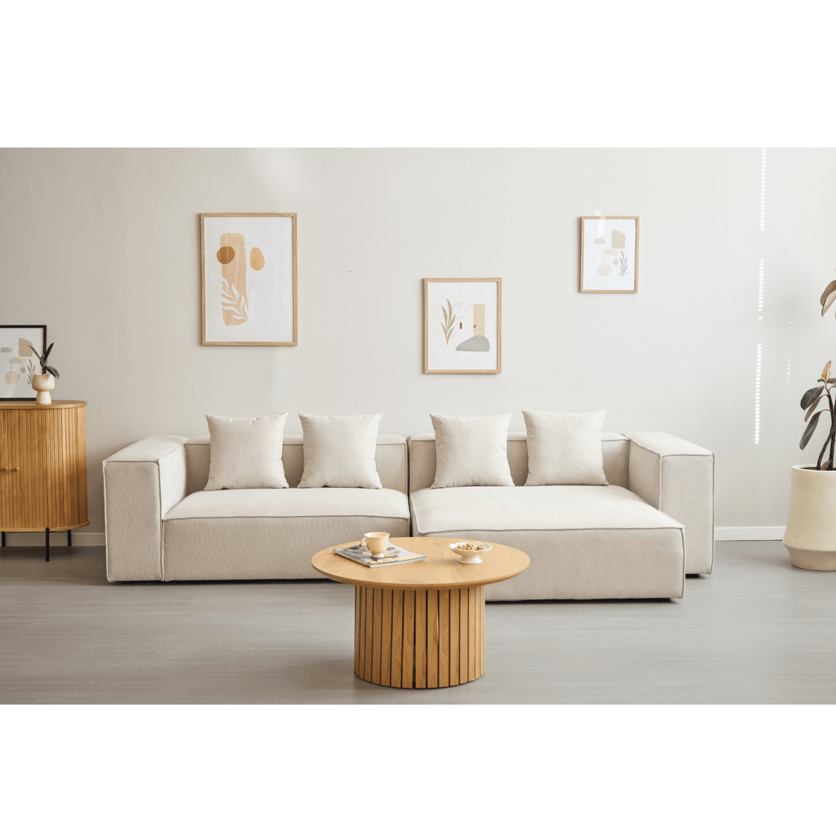 Modulsofa i Beige - Hailey 2 Moduler L: 294 cm → Bedste pris