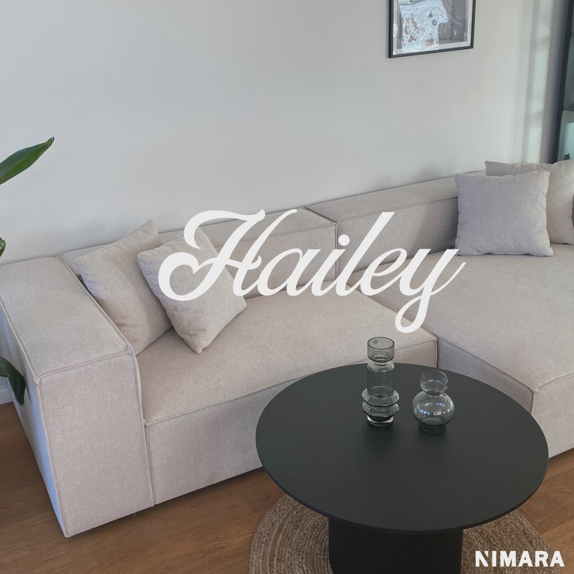 Modulsofa i Beige - Hailey 2 Moduler L: 294 cm → Bedste pris